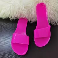 China Flat Heel EVA Female Jelly Slippers ODM Acceptable for sale