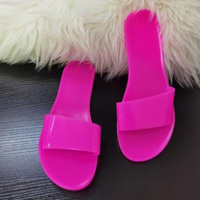 China Flat Heel EVA Female Jelly Slippers ODM Acceptable for sale