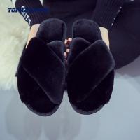 China Fashion Ladies Furry Full Fur Slippers EUR36 - 41 for sale