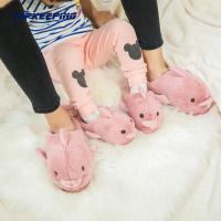China Cartoon Animal Womens Furry Slippers With PVC Sole for sale