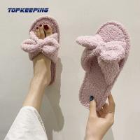 China Custom Womens Plush Fur Slippers With Shock Absorbing Midsole for sale