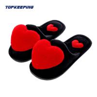 China Ladies Open Heel Plush Furry Bedroom Slippers for sale