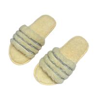 China Outdoor PVC Outsole Womens Fluffy Slider Slippers for sale