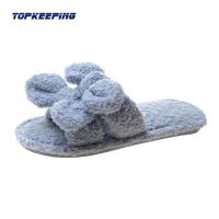 China EUR36 - 41 Womens Plush Bow Fluffy Fur Slipper for sale