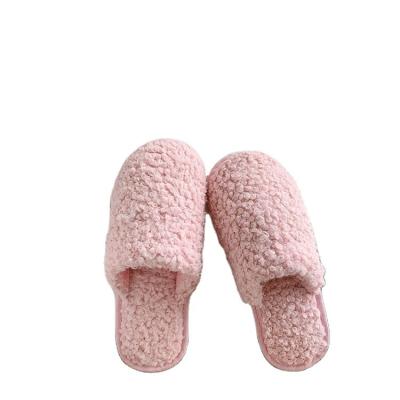 China Custom Womens Indoor Fluffy Slippers With PVC Outsole for sale