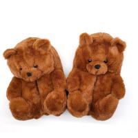 China Lovely Plush Teddy Bear Slippers For Bedroom BV Certified for sale