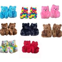 China Lovely Plush Teddy Bear Slippers For Bedroom BV Certified for sale