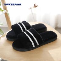 China CE Certificated Custom PVC Outsole Furry Slides Slippers for sale