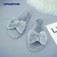China Flat Heel Female Fur Slippers EUR36 - 41 For House for sale