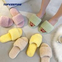 China Scandinavian Style Womens Faux Fur Slides ODM Acceptable for sale