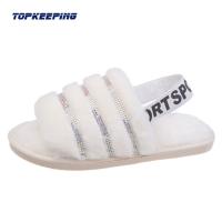 China 1D0005 Outdoor Winter Lady Fluffy Fur Sliders Slipper for sale