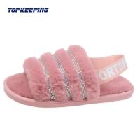 China 1D0005 Outdoor Winter Lady Fluffy Fur Sliders Slipper for sale