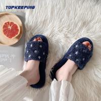 China 1D0012 Bulk Woman Fluffy Fur Slide Slipper With Strap For Lady for sale