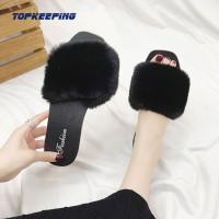 China 1E0041 Wholesale New Furry Fur Plush Slipper For Woman for sale