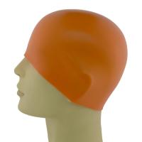 China Waterproof 3D Dome Silicone Triathlon Cap For Adult Swimming Racing for sale