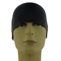 China Waterproof 3D Dome Silicone Triathlon Cap For Adult Swimming Racing for sale