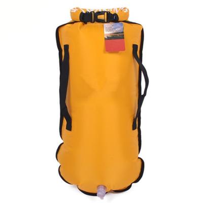 China Custom Triathlon Race Gear yellow orange pink 28L Swim Buoy Dry Bag for sale