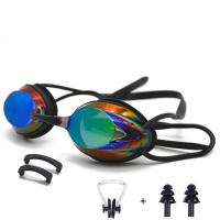 China UV Protected Mirrored Women's Triathlon Goggles Full Silicone Head for sale