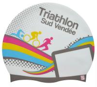 China 100% Silicone Granulated Triathlon Swim Cap With Custom Logo Printed for sale