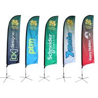 China CMYK Color Custom Advertising Banners Waterproof Aluminium Flagpole for sale
