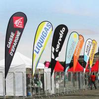 China CMYK Color Custom Advertising Banners Waterproof Aluminium Flagpole for sale