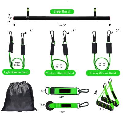 China Custom 100cm Pilates Bar Kit With Resistance Bands Gym Yoga Exercise for sale