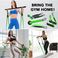 China Custom 100cm Pilates Bar Kit With Resistance Bands Gym Yoga Exercise for sale