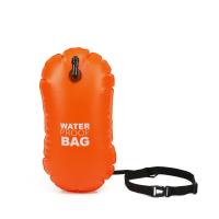 China MOQ 100 pcs Outdoors 20L PVC Inflatable Swim Safety Float Buoy Waterproof Dry Floating Storage Bag for sale