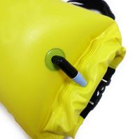 China Green Light Weight 25*60cm Swim Tow Float Dry Bag Eco Friendly PVC for sale