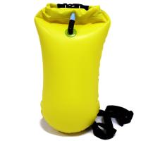 China Green Light Weight 25*60cm Swim Tow Float Dry Bag Eco Friendly PVC for sale
