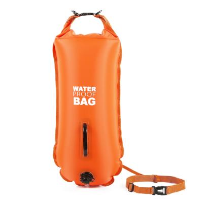 China Swim Buoy Dry Bag for Open Water Swimmers and Triathletes Swimming Tow Float Extra Wide Inflation Valve for sale