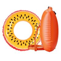 China Ultralight Triathlon Swimming Buoy 37*72cm Inflatable Fruit Tube Ring for sale