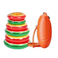 China Ultralight Triathlon Swimming Buoy 37*72cm Inflatable Fruit Tube Ring for sale