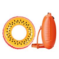 China Ultralight Triathlon Swimming Buoy 37*72cm Inflatable Fruit Tube Ring for sale