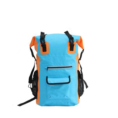China Custom Logo PVC Tarpaulin Dry Bag Waterproof Backpack For Camping And Hiking for sale