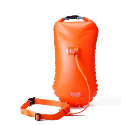 China Outdoor Sail pull Inflatable floating dry bag,Open Water Swimming Swim Buoy for sale