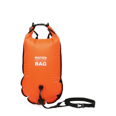 China backpack dry bag  open water swim lane marker marker buoys yellow  safety inflatable  pool life buoy swimming buoy for sale