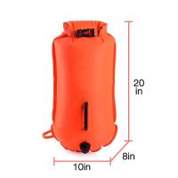 China PVC Swim Buoy Safety Float Air Bag Tow Float Swimming Inflatable Flotation Bag 37*72cm High-frequency PE Bag S90046 13KG for sale