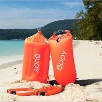 China Lightweight Orange 28L Inflatable Swimming Buoy Open Water Tow Float for sale