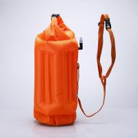 China Lightweight Orange 28L Inflatable Swimming Buoy Open Water Tow Float for sale