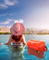 China Lightweight Orange 28L Inflatable Swimming Buoy Open Water Tow Float for sale