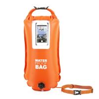 China Eco Nylon PVC 20L 28L 35L Triathlon Swimming Buoy With Phone Bag for sale