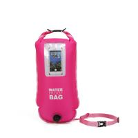 China Eco Nylon PVC 20L 28L 35L Triathlon Swimming Buoy With Phone Bag for sale