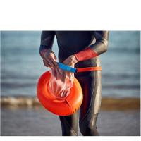 China Outdoor Portable 20L Triathlon Swimming Buoy Custom Orange color for sale