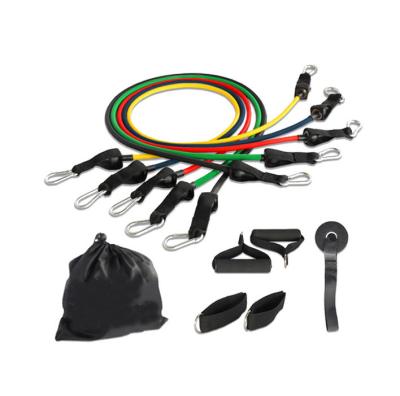 China ISO9001 CE Workout Recovery Equipment 11Pcs Resistance Band Tube Set for sale