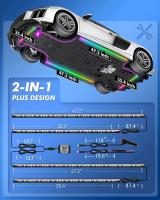 China 12V strip light Underglow Kit for Car, RGB-IC Under Car Lights with Dream Color Dancing Chasing and 213 Scene Modes for sale