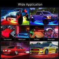 China 6pcs 12V strip light Underglow Kit for Car, RGB-IC Under Car Lights with Dream Color Dancing Chasing and 213 Scene Modes for sale