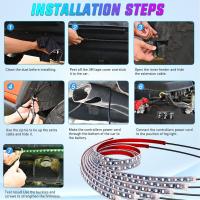 China 6Pcs Car Underglow digital strip light Multi Color DIY Sound Active Function Music Mode with APP Control Remote Control for sale