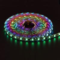 China WS2811 IC=RGB IC Addressable Dream Color LED Strip 60LEDs/m IP65 Splash Proof Black PCB Flexible DC12V Chasing Effect for sale