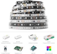 China WS2811 IC=RGB IC Addressable Dream Color LED Strip 60LEDs/m IP65 Splash Proof Black PCB Flexible DC12V Chasing Effect for sale
